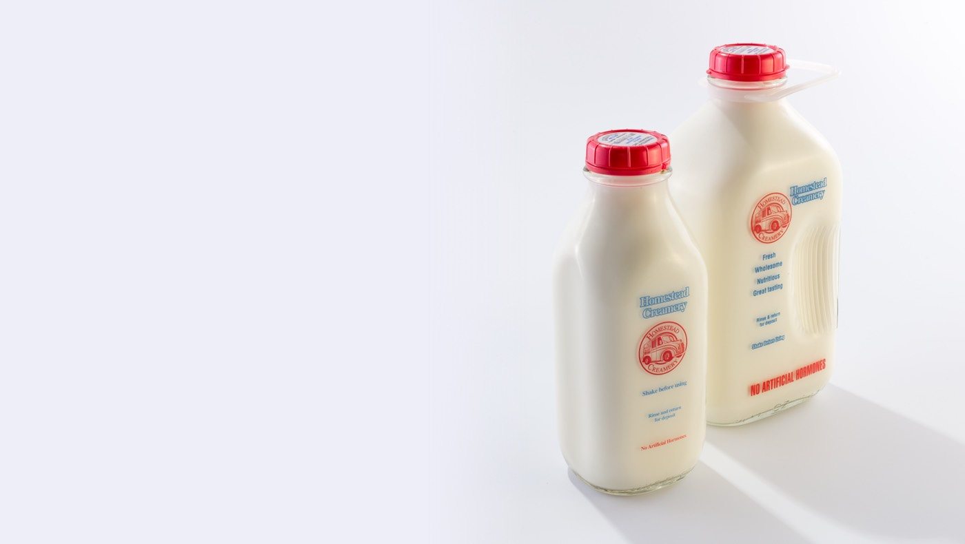 All-Natural Whole Homogenized Milk Nutrition | Homestead Creamery